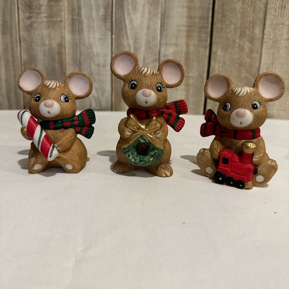 Homco | Holiday | Vintage Homco Christmas Mouse Trio Figurines | Poshmark